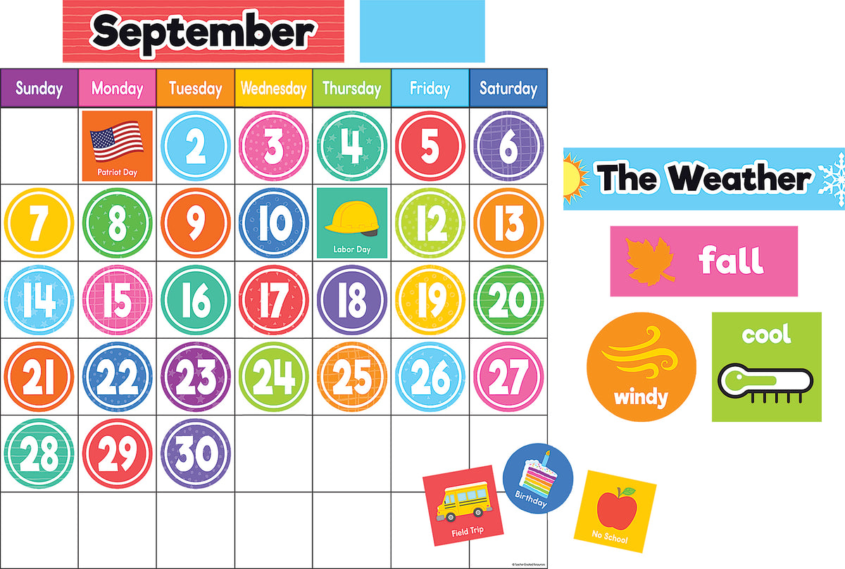 Colorful Magnetic Calendar Set | National School Products