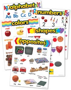 Beginning Concepts Charts Set of 5 | National School Products
