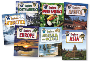 Explore the Continents English Set of 7 Books | National School Products