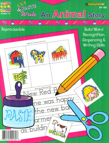 Cut, Paste, & Write an Animal Story Activity Book | National School ...