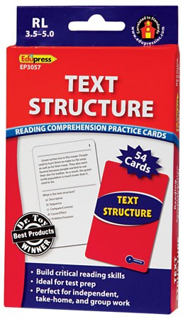 Text Structure Reading Comprehension Practice Cards Level 3.5-5.0 ...
