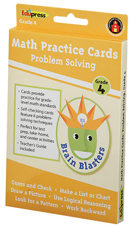 Brain Blasters Math Problem Solving Cards Grade 4 | National School ...