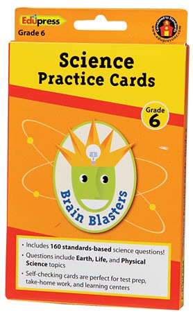 Brain Blasters Science Practice Cards Grade 6 | National School Products
