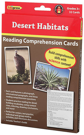 Desert Habitats Reading Comprehension Science Cards | National School ...