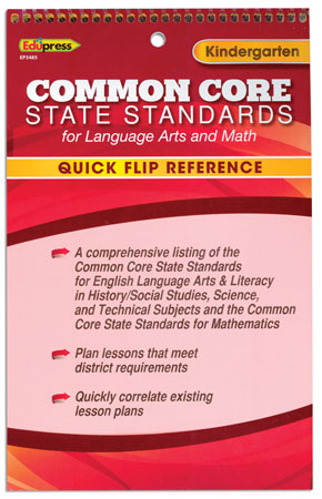 Common Core State Standards Quick Flip Reference Grade K | National ...