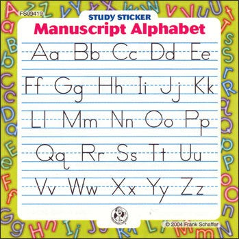 Manuscript Alphabet Study Stickers | National School Products