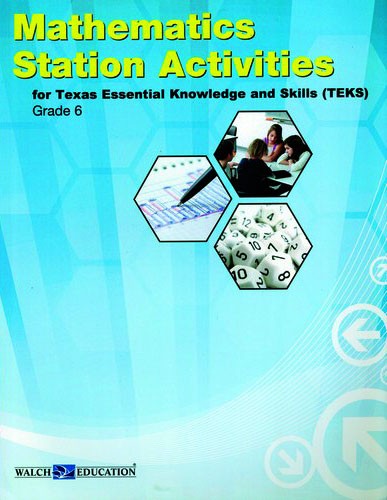 Math Station Activities for TEKS Math Grade 6 Book