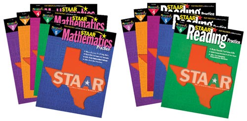 STAAR Reading and Math Practice Book Set
