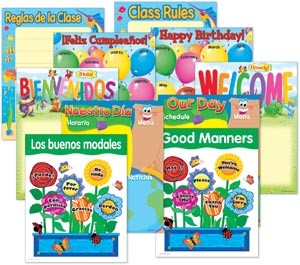 Classroom Helper Charts Set in English and Spanish Set of 8 | National ...