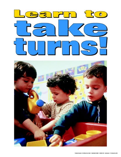 Learn to Take Turns Poster Bullying Preschool Series
