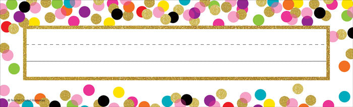 Confetti Flat Name Plates
