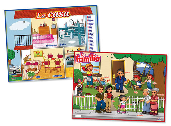 Family & House Spanish Chart Set | National School Products