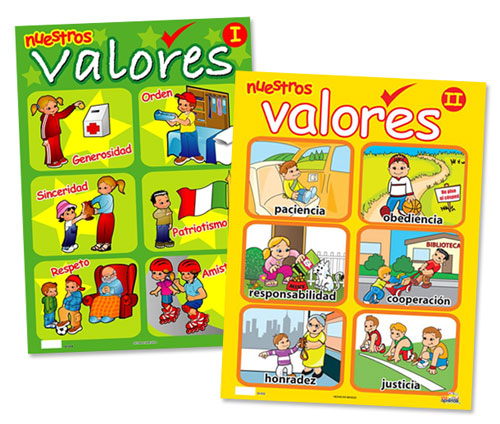 Character Education Charts Spanish Set | National School Products