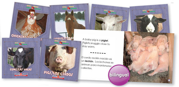 Animals That Live on the Farm Bilingual Book Set