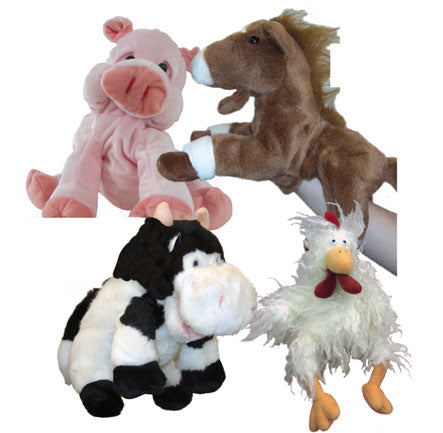 FARM ANIMAL PUPPETS Set of 4