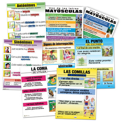 Punctuation & Grammar Spanish Chart Set | National School Products