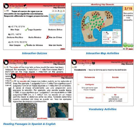 Mapping Skills Grade PreK-2 Bilingual CD-ROM