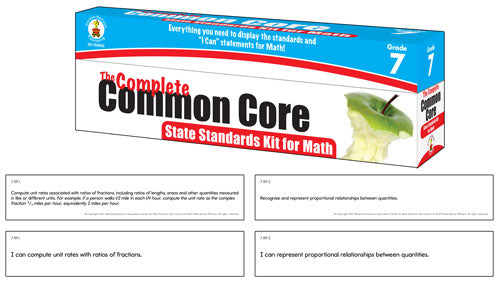 Complete Common Core State Standards Pocket Chart Cards Gr 7 Math ...