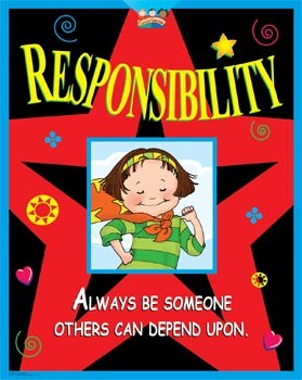 Responsibility Character Education Laminated Chart | National School ...