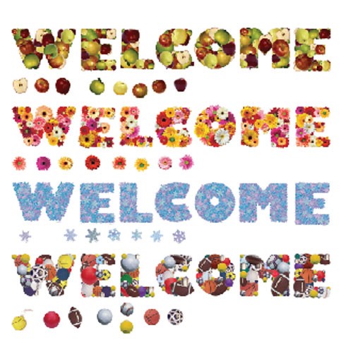 Seasonal Welcome Bulletin Board Set