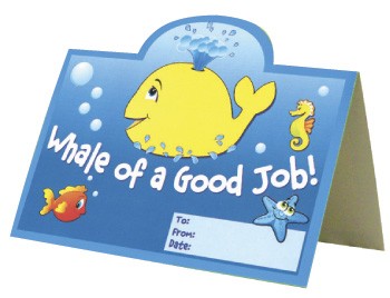 Whale of a Good Job Desk Topper Award Pk/36
