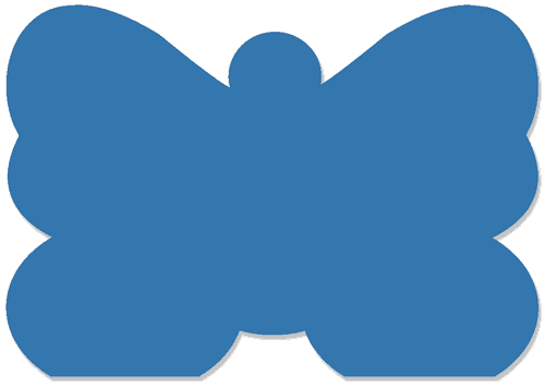 Blue Butterfly Shape Blank Book | National School Products