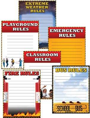 School Safety Rules Chart Pack | National School Products