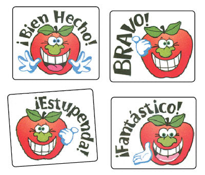 Big Red Apples Stickers Spanish (Las Manzanas Rojas) | National School ...