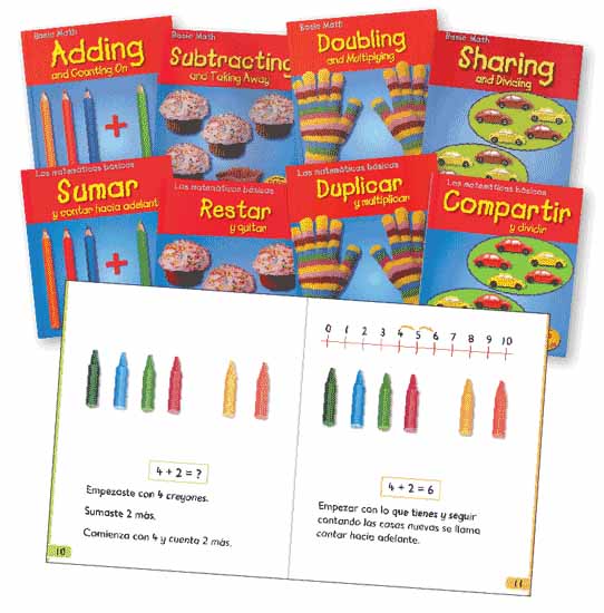 Basic Math Concepts Spanish/English Library Bound Book Set