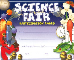 Science Fair Participation Certificate | National School Products