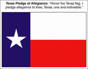 Texas Flag with Pledge Laminated Poster | National School Products
